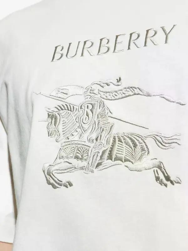 Burberry Logo-embroidered T-shirt - White
