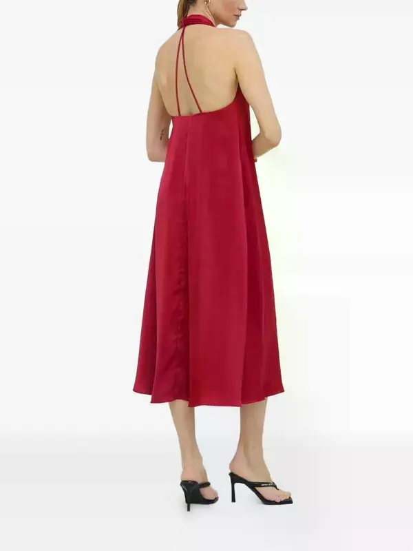 SAMSOE SAMSOE Halterneck V-neck Midi Dress