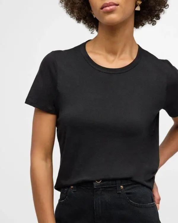 Veronica Beard Lauren Crewneck Tee - Black
