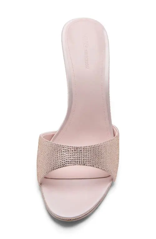 Mango Rhinestone High Heel Sandal - Pink