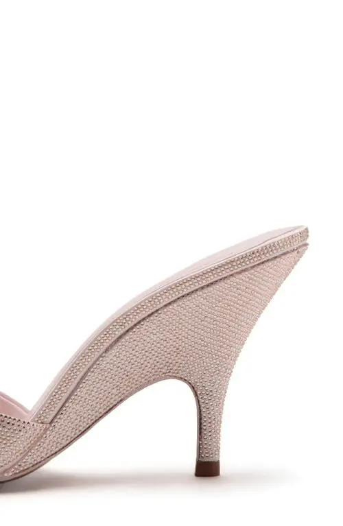 Mango Rhinestone High Heel Sandal - Pink