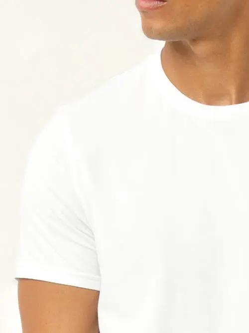 SINGLE STITCH Cotton Modal Crew Neck T-shirt 3-pack - White
