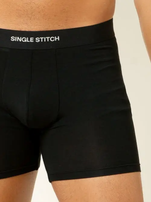 SINGLE STITCH Modal Boxer Brief 3-pack - Black