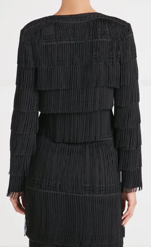 TEMPERLEY LONDON Fringe Cropped Jacket