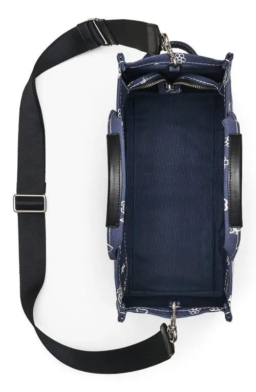 Marc Jacobs The Bandana Printed Medium Canvas Tote - Navy Multi