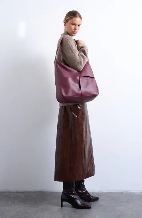 Topshop Oversized Leather Tote
