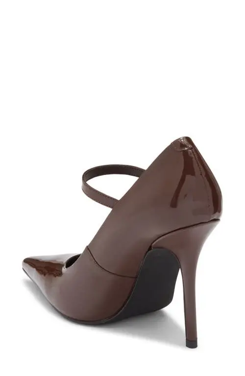 Jeffrey Campbell Session Pointed Toe Pump - Coffee Patent