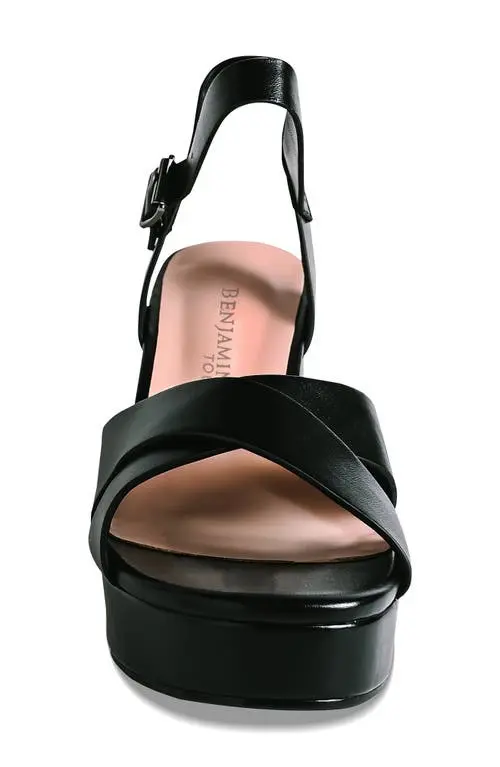 TOUCH UPS Ankle Strap Platform Sandal - Black