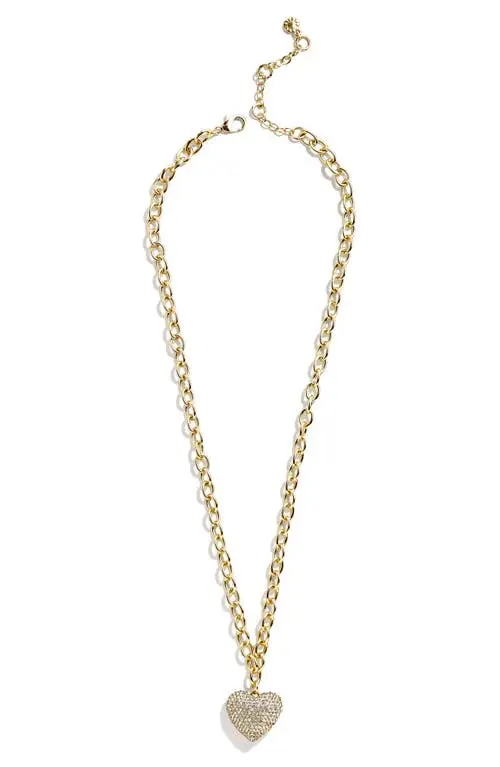 Baublebar Millie Crystal Heart Pendant Necklace - Gold