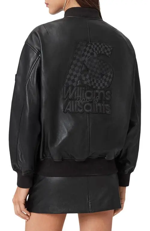 ALLSAINTS Williams F1 Racing X Belle Leather Bomber Jacket