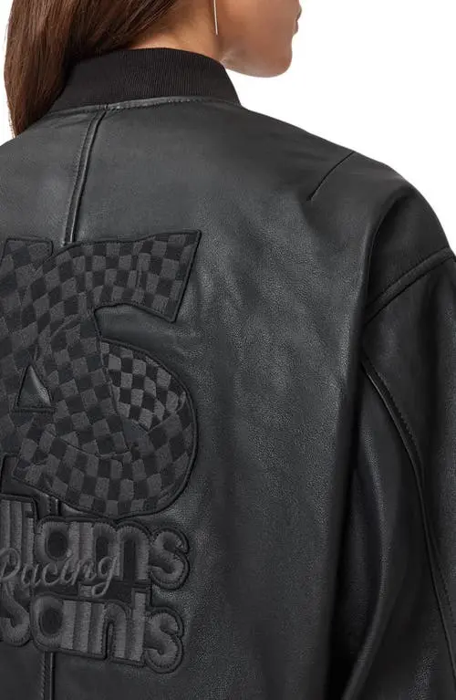 ALLSAINTS Williams F1 Racing X Belle Leather Bomber Jacket