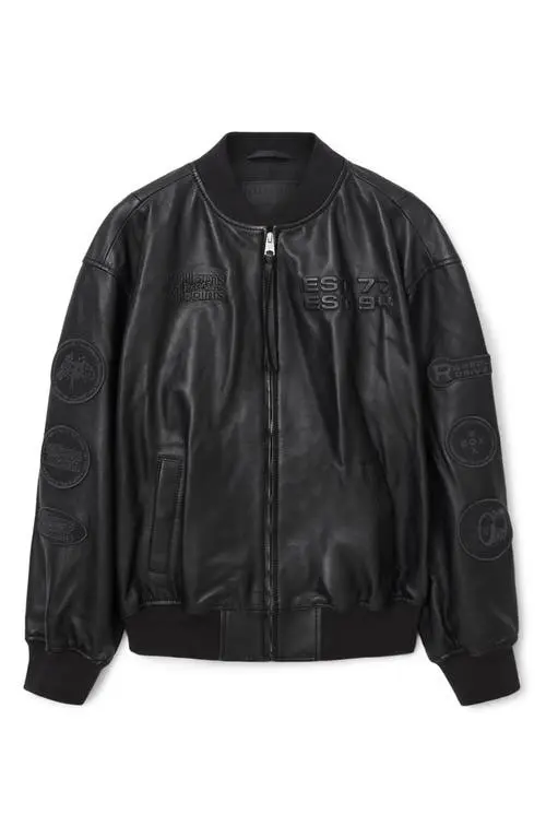 ALLSAINTS Williams F1 Racing X Belle Leather Bomber Jacket