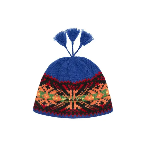Supreme Tassel Beanie - Blue