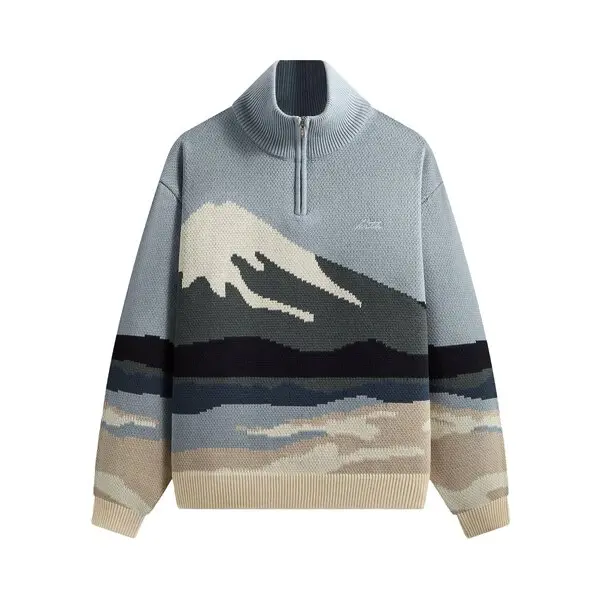 Kith Scenic Wyona Quarter Zip Sweater - Blue