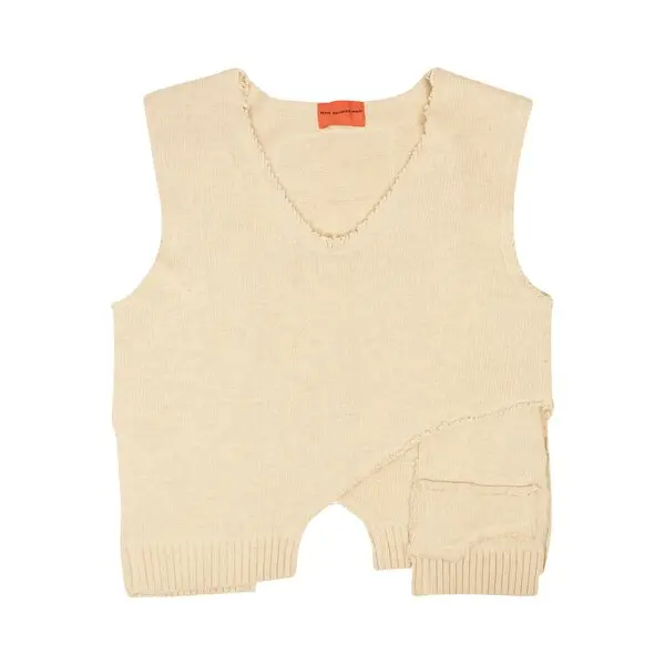 WHO DECIDES WAR BY EV BRAVADO L'ardeur Unadorned Sweater Vest - Cream