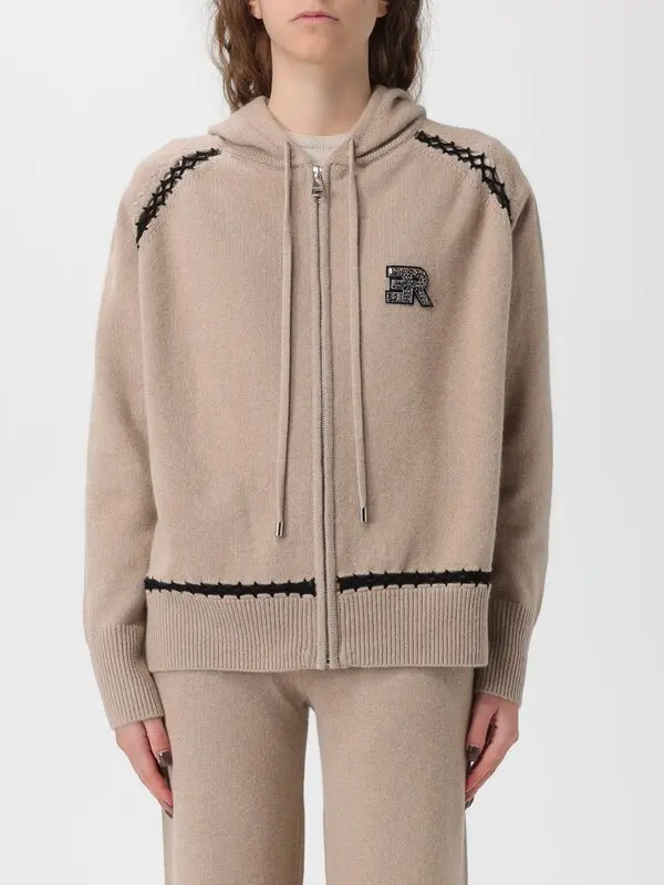 ERMANNO FIRENZE Hooded Full Zip Cardigan - Grey