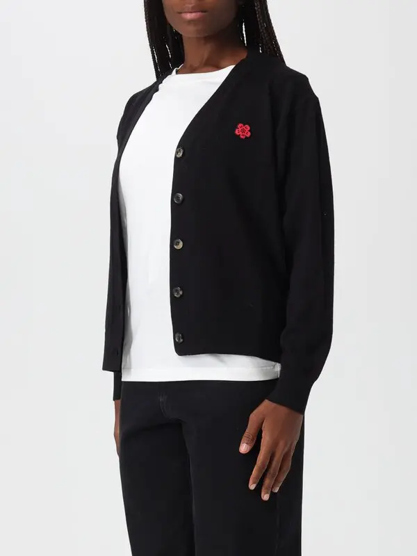 Kenzo Embroidered Cardigan - Black