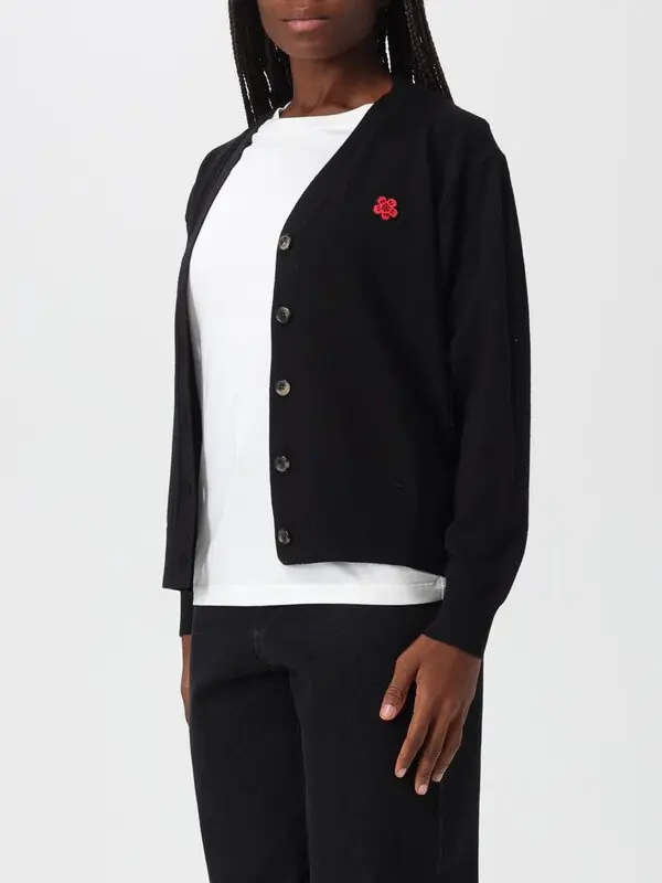 Kenzo Embroidered Cardigan - Black