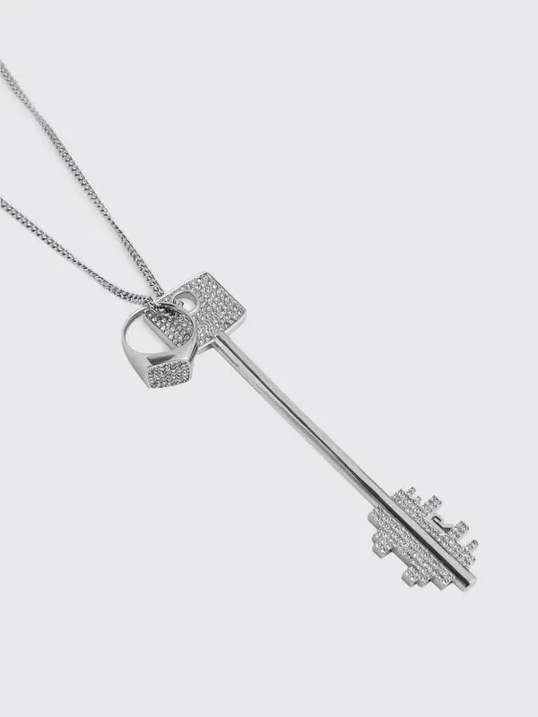 Rabanne Embellished Key Pendant Necklace