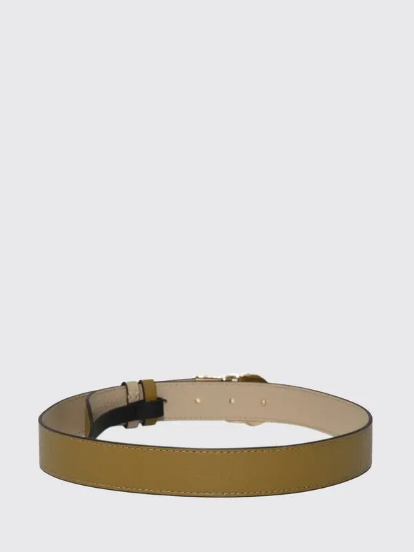 COCCINELLE C-me Reversible Hammered Leather Belt - Green