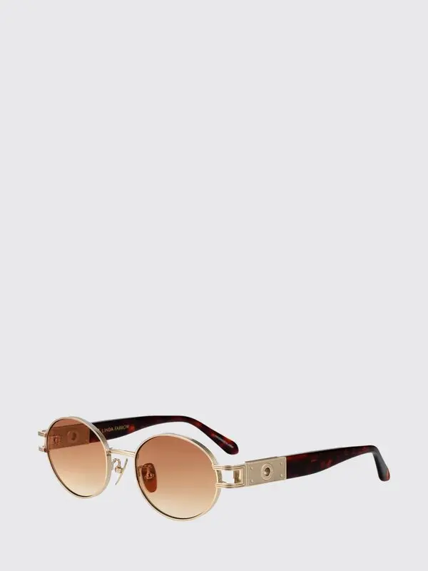 Linda Farrow Oval Sunglasses - Gold