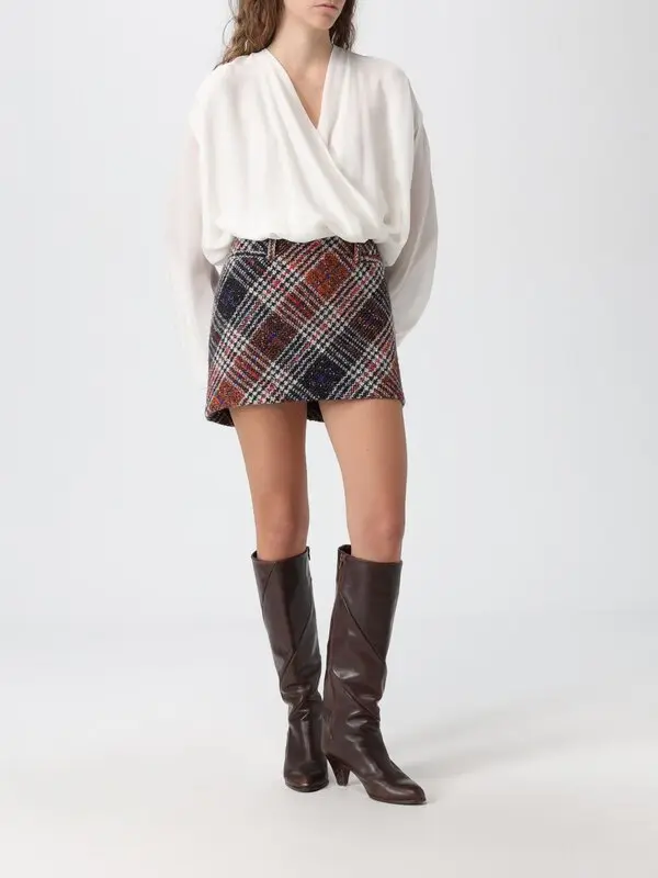 Missoni Plaid A-line Mini Skirt - Blue
