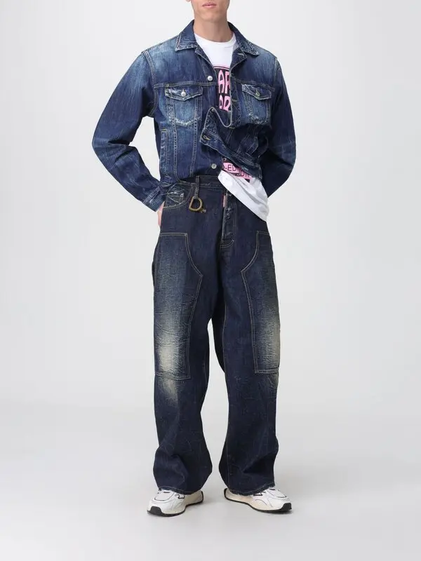 Dsquared2 Distressed Wide-leg Jeans - Blue
