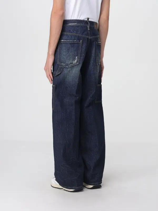 Dsquared2 Distressed Wide-leg Jeans - Blue