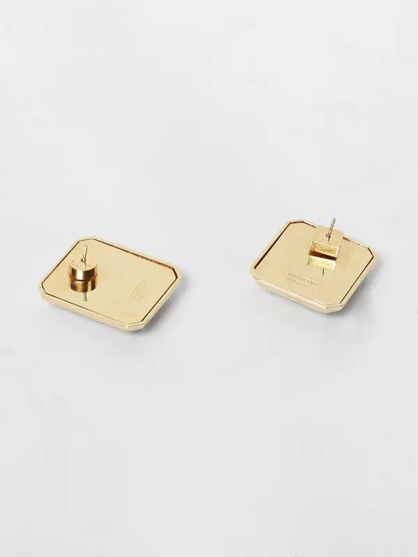 Jacquemus Square Stud Earrings - Silver