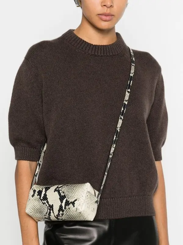 Khaite Kye Mini Leather Crossbody Bag - Beige