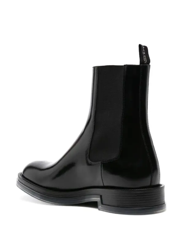Alexander McQueen Logo Chelsea Boots - Black