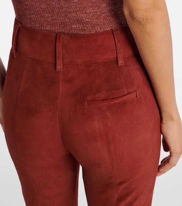 Gabriela Hearst Rhein Flared Suede Pants