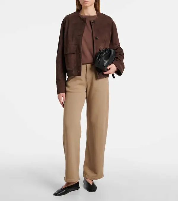 NILI LOTAN Susana Cotton Jersey T-shirt - Brown