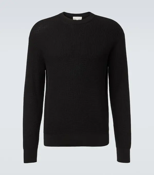 Studio Nicholson Wool-cashmere Blend Crewneck Sweater - Black