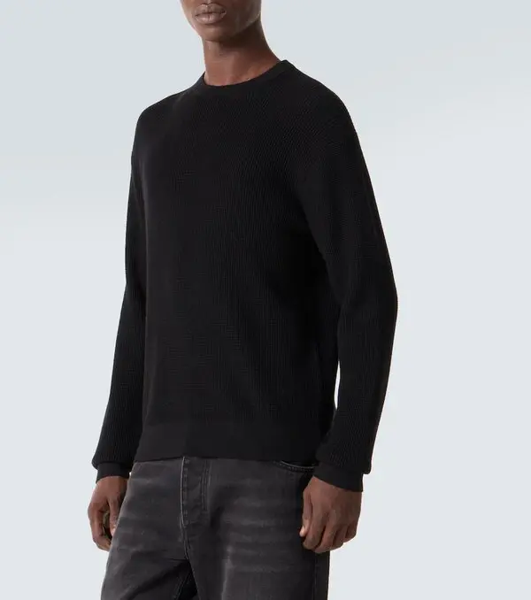 Studio Nicholson Wool-cashmere Blend Crewneck Sweater - Black