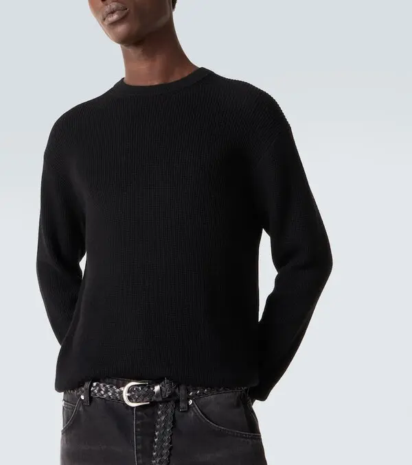 Studio Nicholson Wool-cashmere Blend Crewneck Sweater - Black