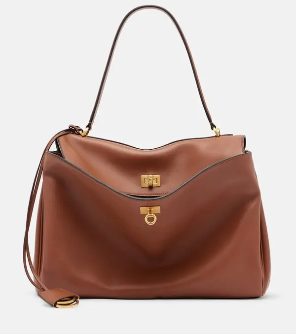 Balenciaga Rodeo Medium Leather Tote - Brown