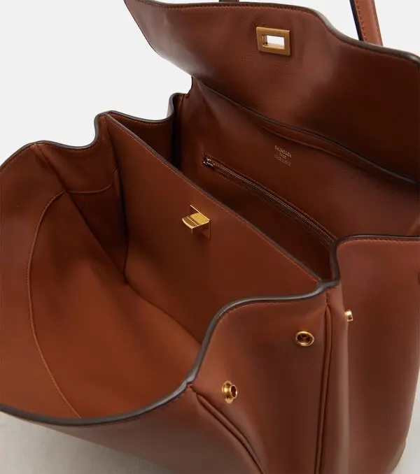 Balenciaga Rodeo Medium Leather Tote - Brown