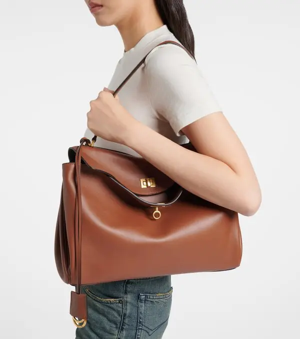 Balenciaga Rodeo Medium Leather Tote - Brown