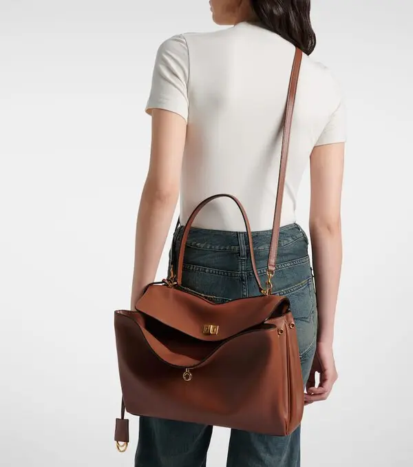 Balenciaga Rodeo Medium Leather Tote - Brown