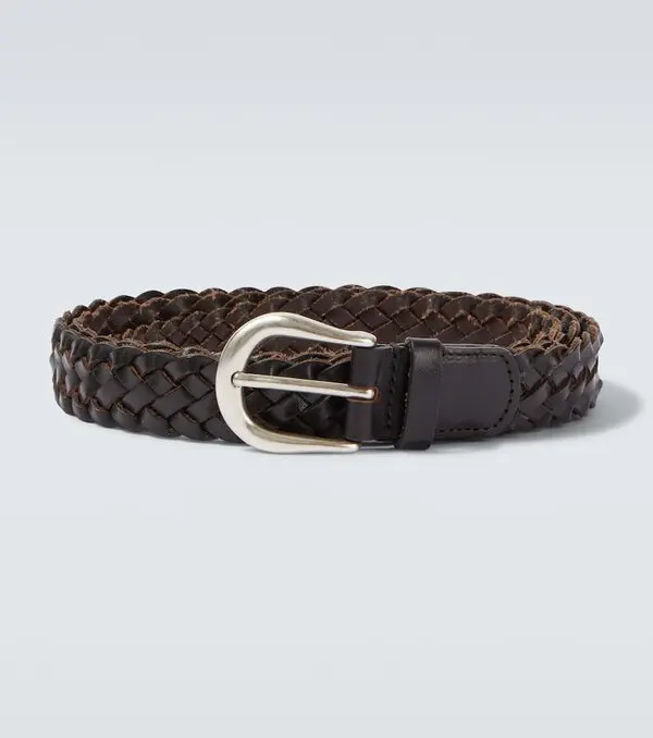 Studio Nicholson X Aaron Levine Braided Leather Belt - Brown