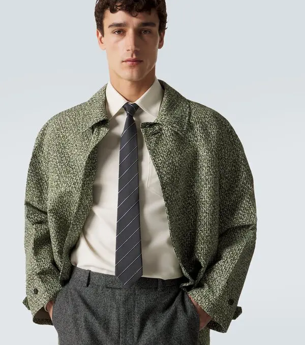 Gucci Horsebit Striped Silk Jacquard Tie