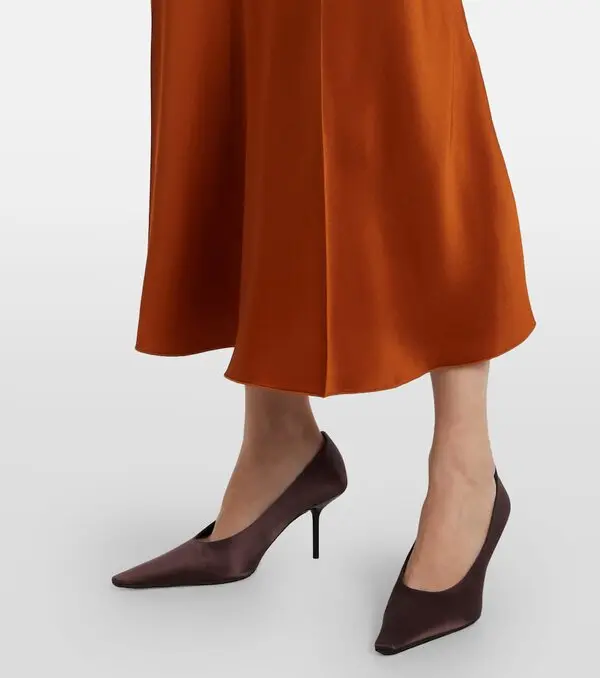 Victoria Beckham Gathered Midi Dress - Orange