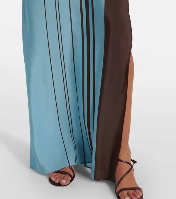 SIR. Rioja Striped Silk Crepe Maxi Dress