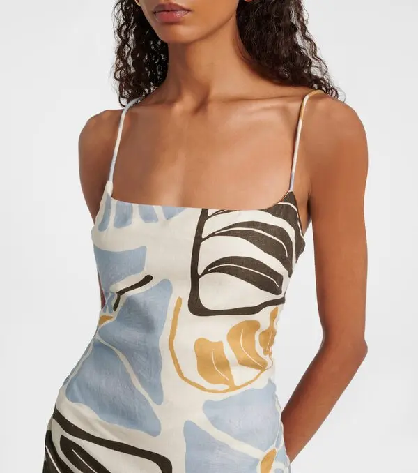 SIR. Lola Floral Linen Mini Dress - Multicoloured