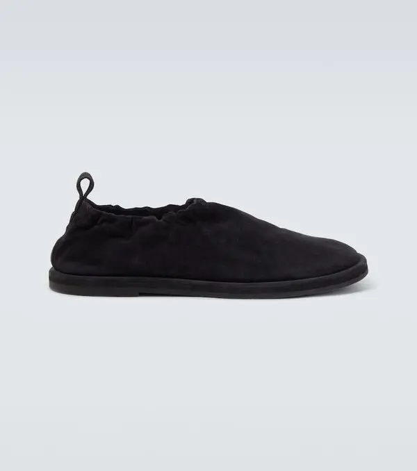 Studio Nicholson Korine Suede Slip-on Shoes - Black
