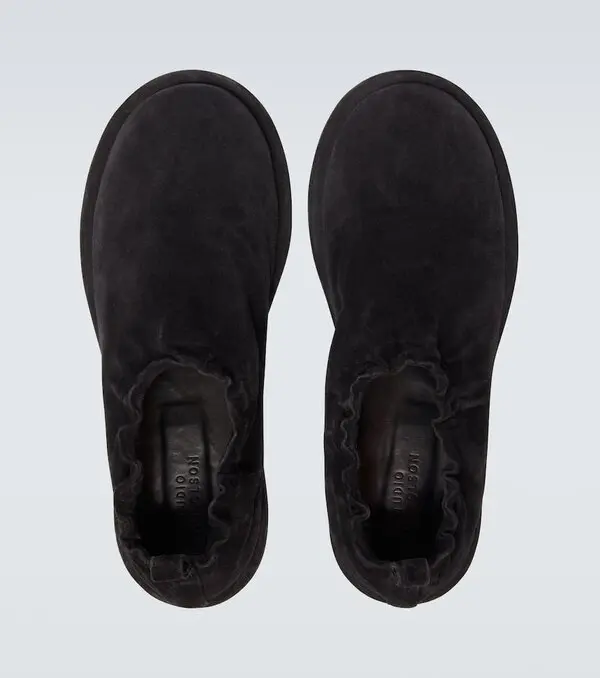 Studio Nicholson Korine Suede Slip-on Shoes - Black
