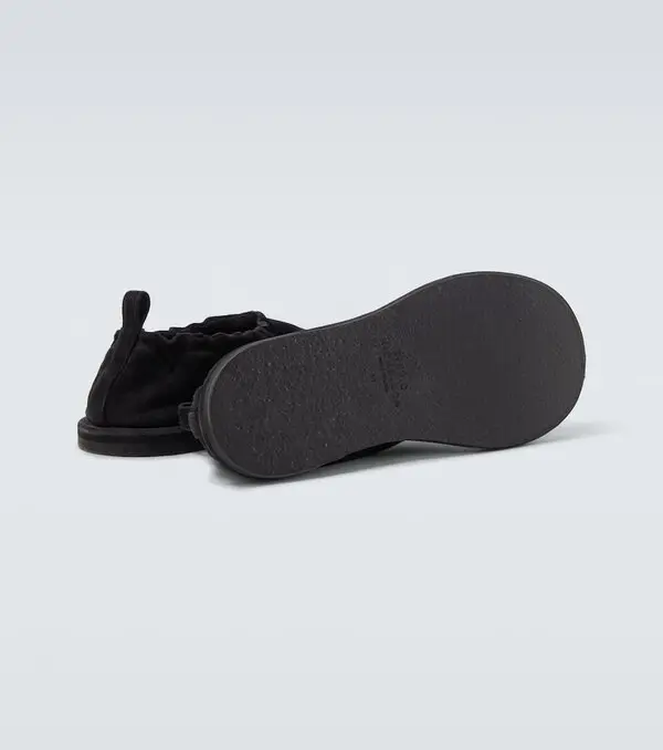 Studio Nicholson Korine Suede Slip-on Shoes - Black