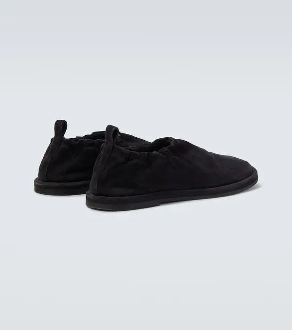 Studio Nicholson Korine Suede Slip-on Shoes - Black