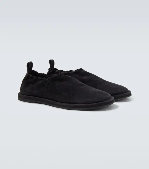 Studio Nicholson Korine Suede Slip-on Shoes - Black
